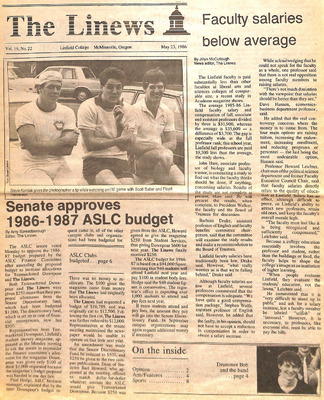 "Volume 18, Number 23, May 23 1986" by Linfield Archives