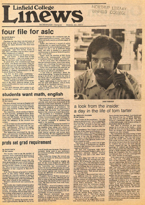 "Linews, Volume 09, Number 15, March 10 1977.pdf" by Linfield Archives