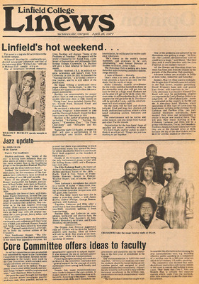 "Linews, Volume 09, Number 19, April 28 1977.pdf" by Linfield Archives