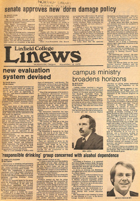 "Linews, Volume 09, Number 09, November 18 1976.pdf" by Linfield Archives